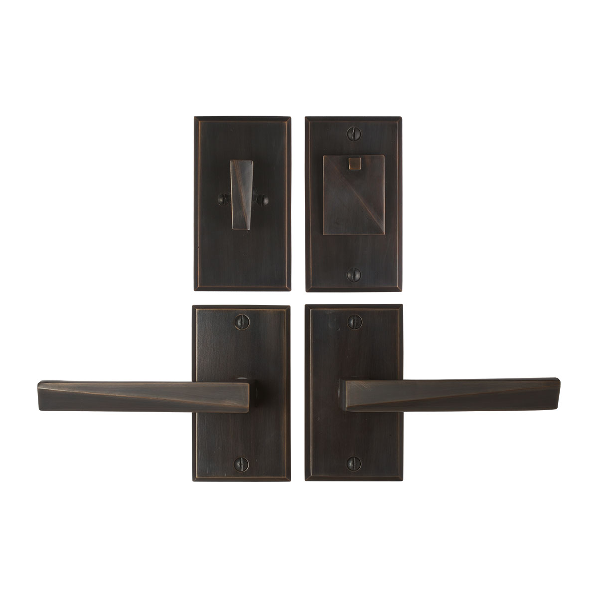 Hardware Renaissance Usa-Solid Bronze Milan Lever Deadbolt Entry ...