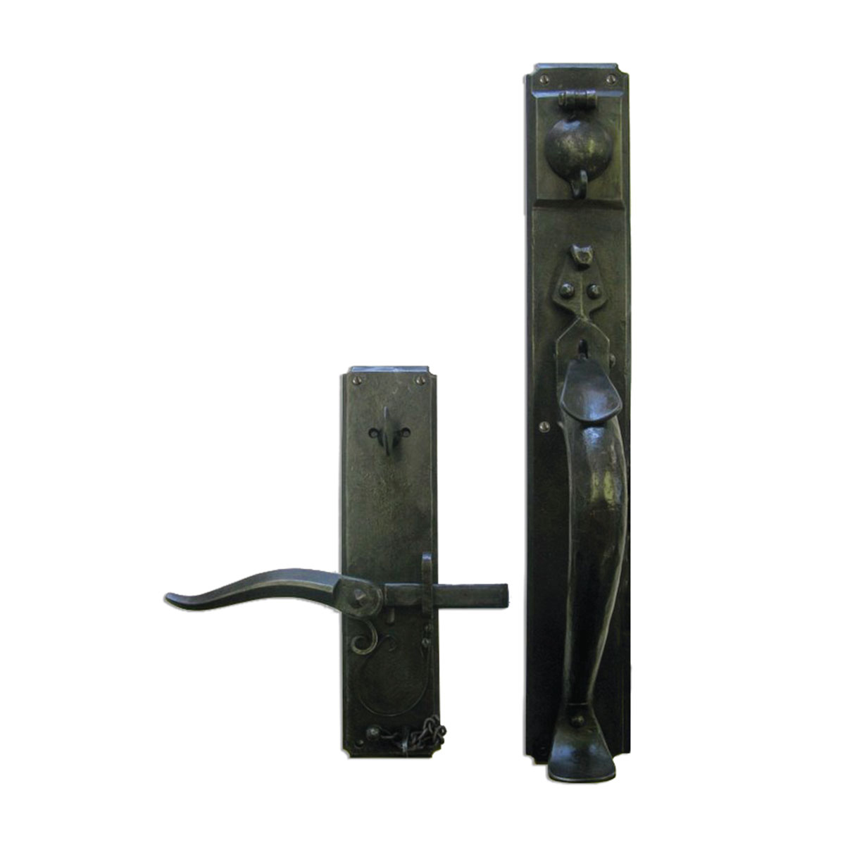 Hardware Renaissance Usa-Hand Forged Iron Normandy Thumblatch Deadbolt ...
